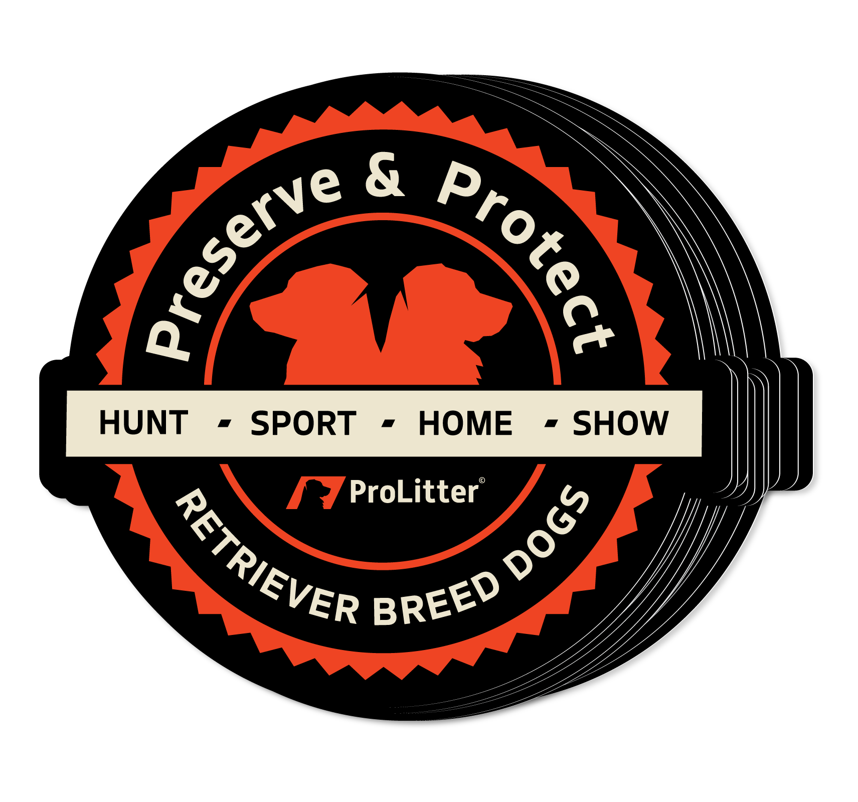 Preserve & Protect Retrievers - 4" Stickers - ProLitter.com